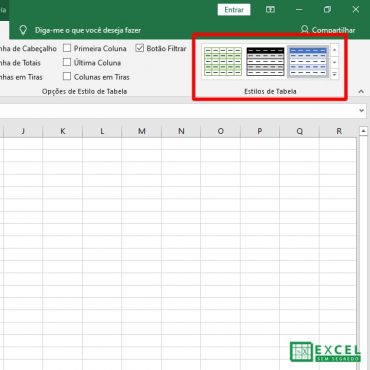 Como Fazer Tabelas no Excel → Passos de Como Criar uma Tabela