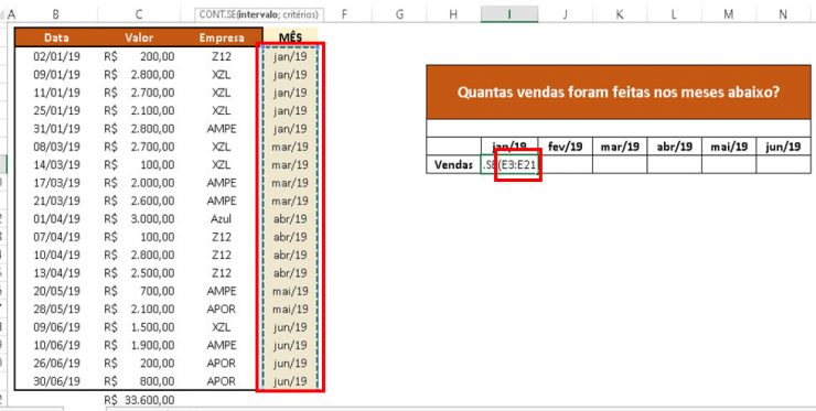 Função CONT SE no Excel → Aprenda Como usar CONT SE