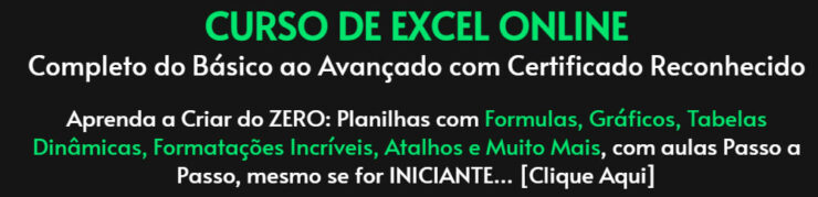Exercícios Excel - Básico, Intermediario e Avançado
